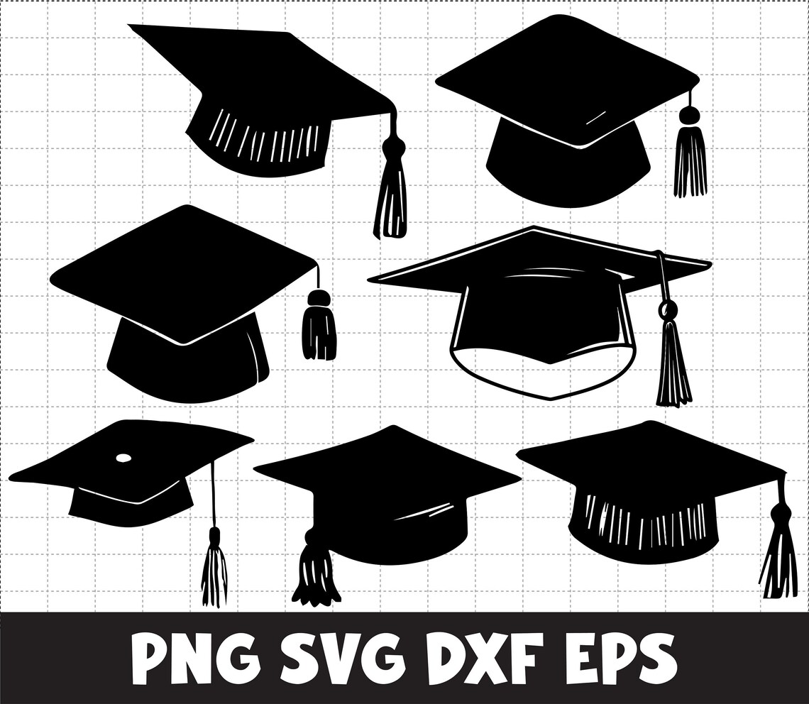 Graduation Caps SVG & PNG, Graduation Design, Digital Download ...