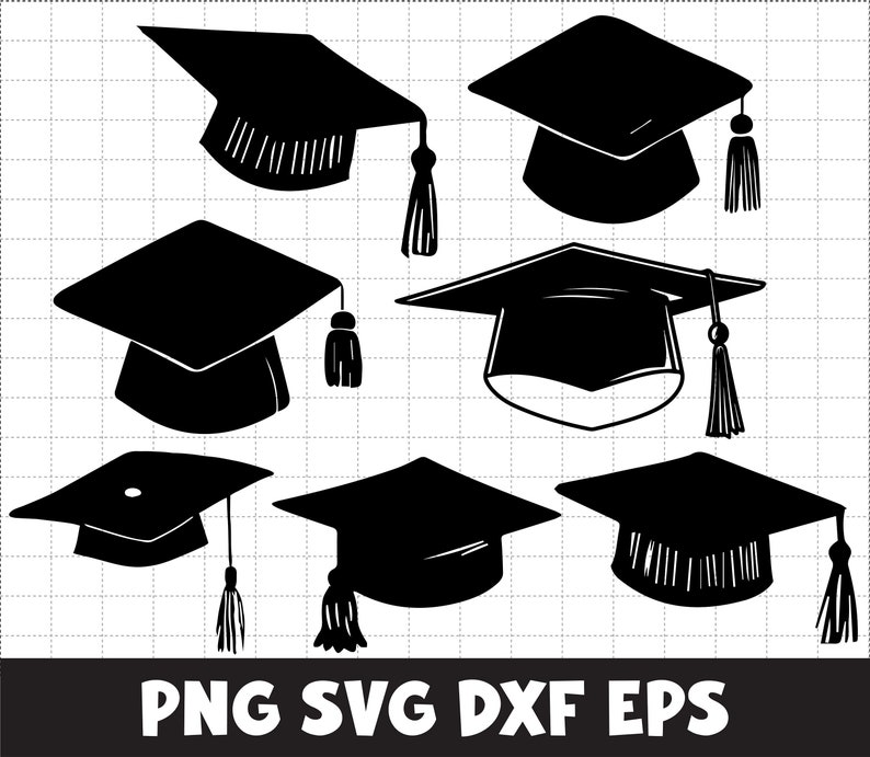 Graduation Caps SVG & PNG, Graduation Design, Digital Download ...
