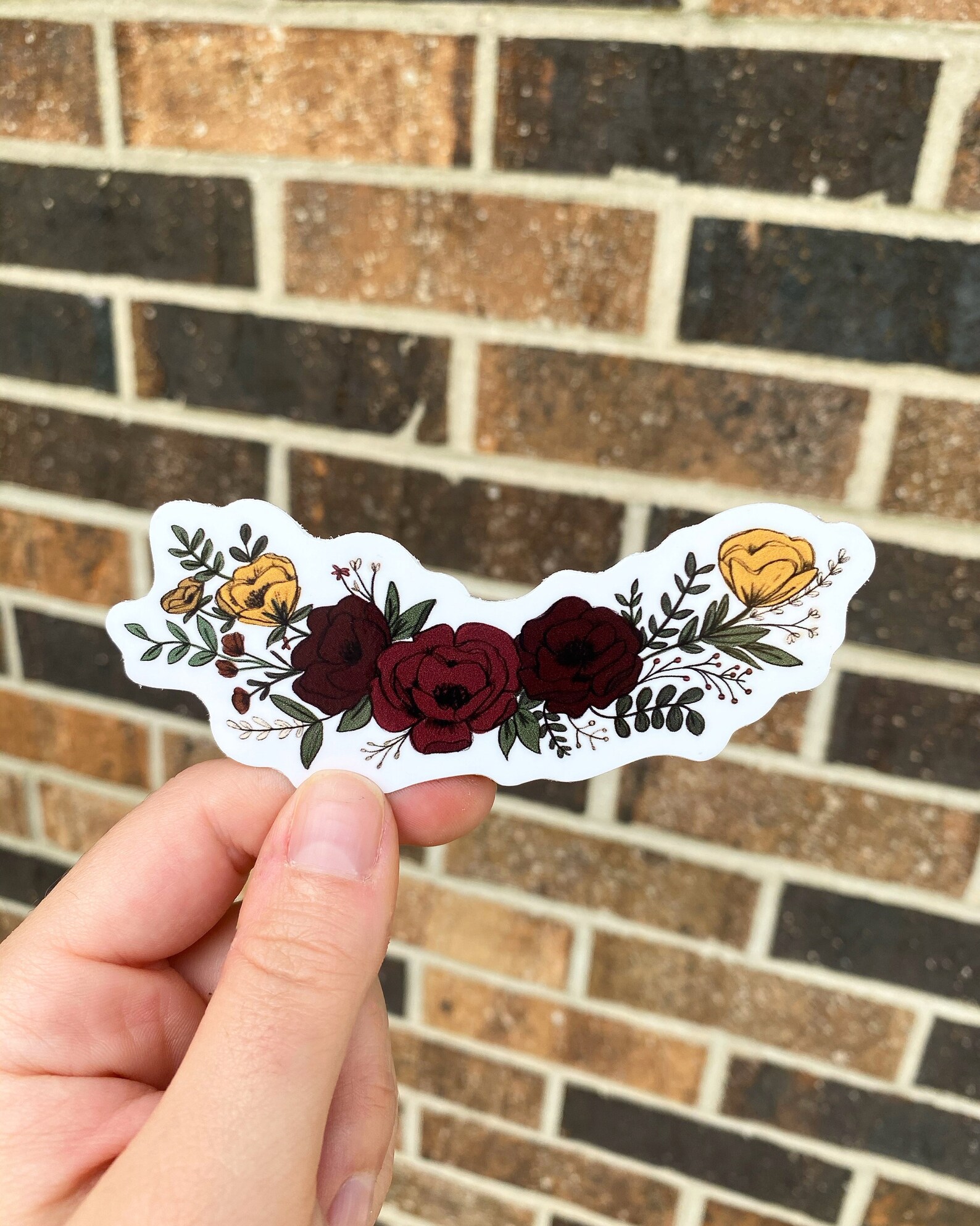 Floral Bunch Sticker | Flower Sticker | Laptop Sticker | Water Bottle ...