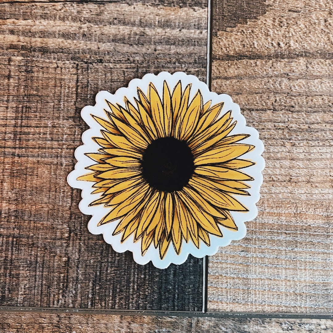 Sunflower Sticker | Laptop Sticker | Water Bottle Sticker | Hydroflask ...
