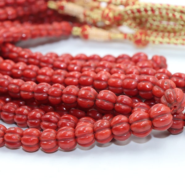 Carved Coral Beads - Etsy
