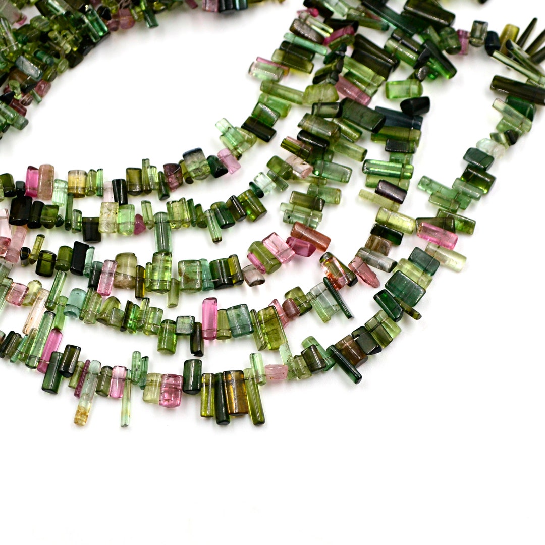 AAA+ Multi Tourmaline Sticks Shape Beads Multi Tourmaline Fancy Shape ...