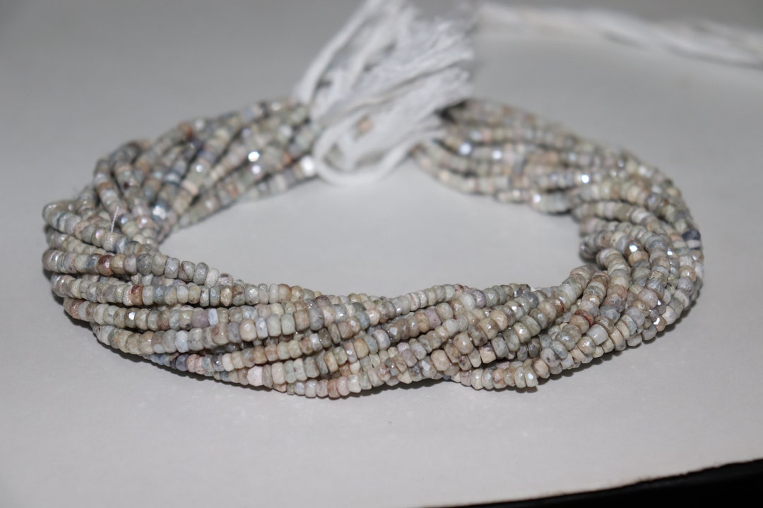 White Silverite Faceted Rondelle Beads Silverite Beads Natural - Etsy ...