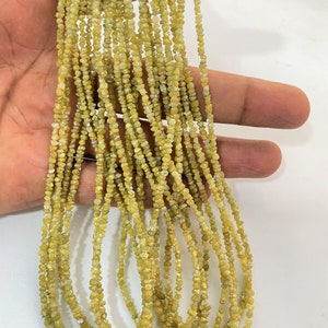 Natural Yellow Diamond Uncut Beads Yellow Raw Diamond Beads Yellow ...