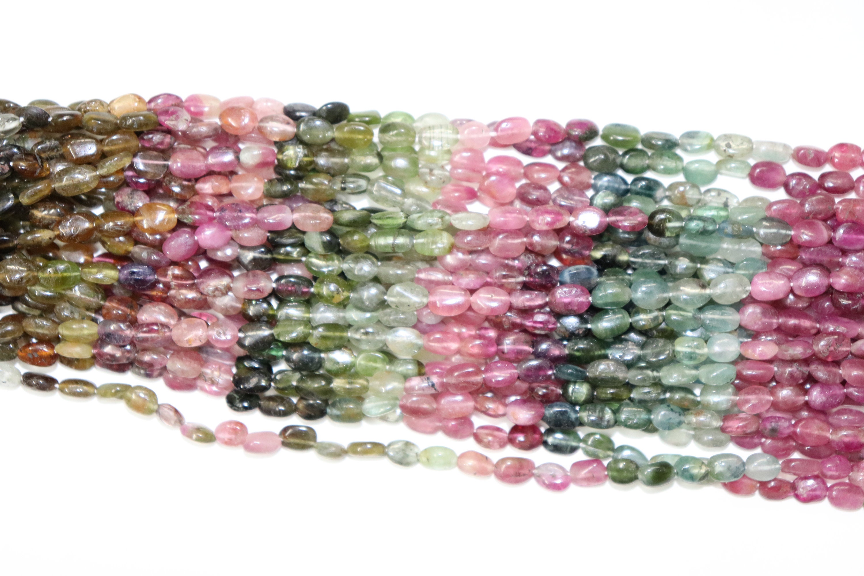 On Sale Multi Tourmaline Smooth Oval Shape Beads Tourmaline | Etsy