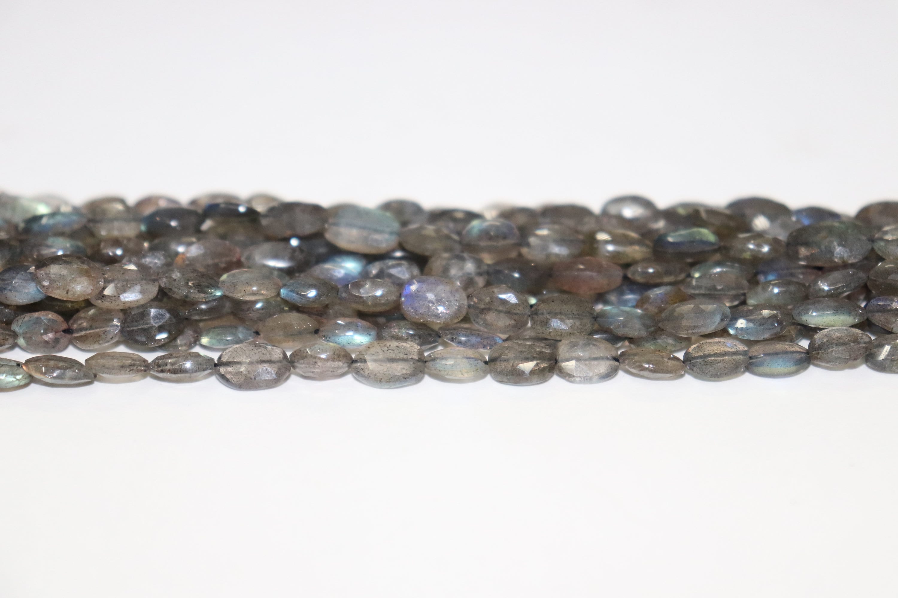 Labradorite Faceted Oval Shape Beads Labradorite Oval Beads | Etsy