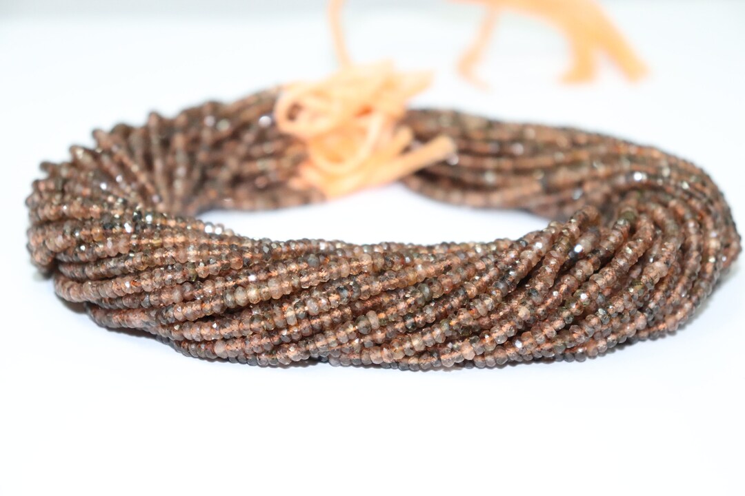 Natural Andalusite Faceted Rondelle Beads AAA Quality Andalusite Beads ...