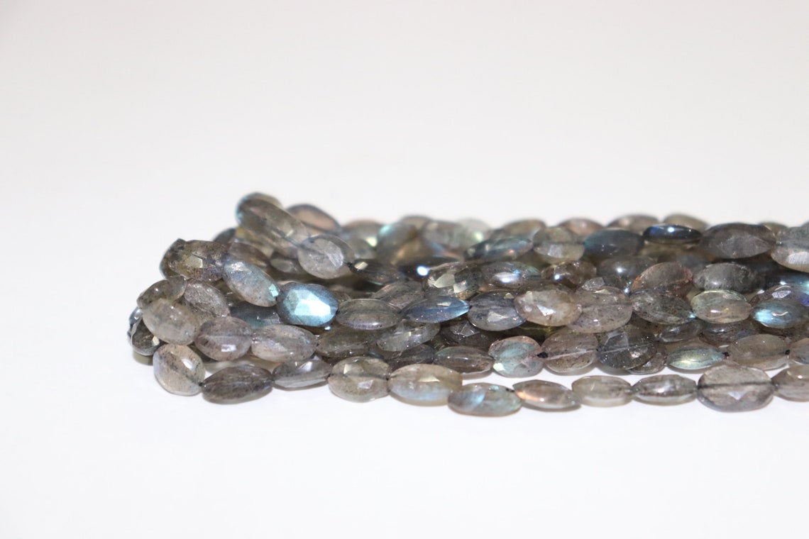 Labradorite Faceted Oval Shape Beads Labradorite Oval Beads - Etsy