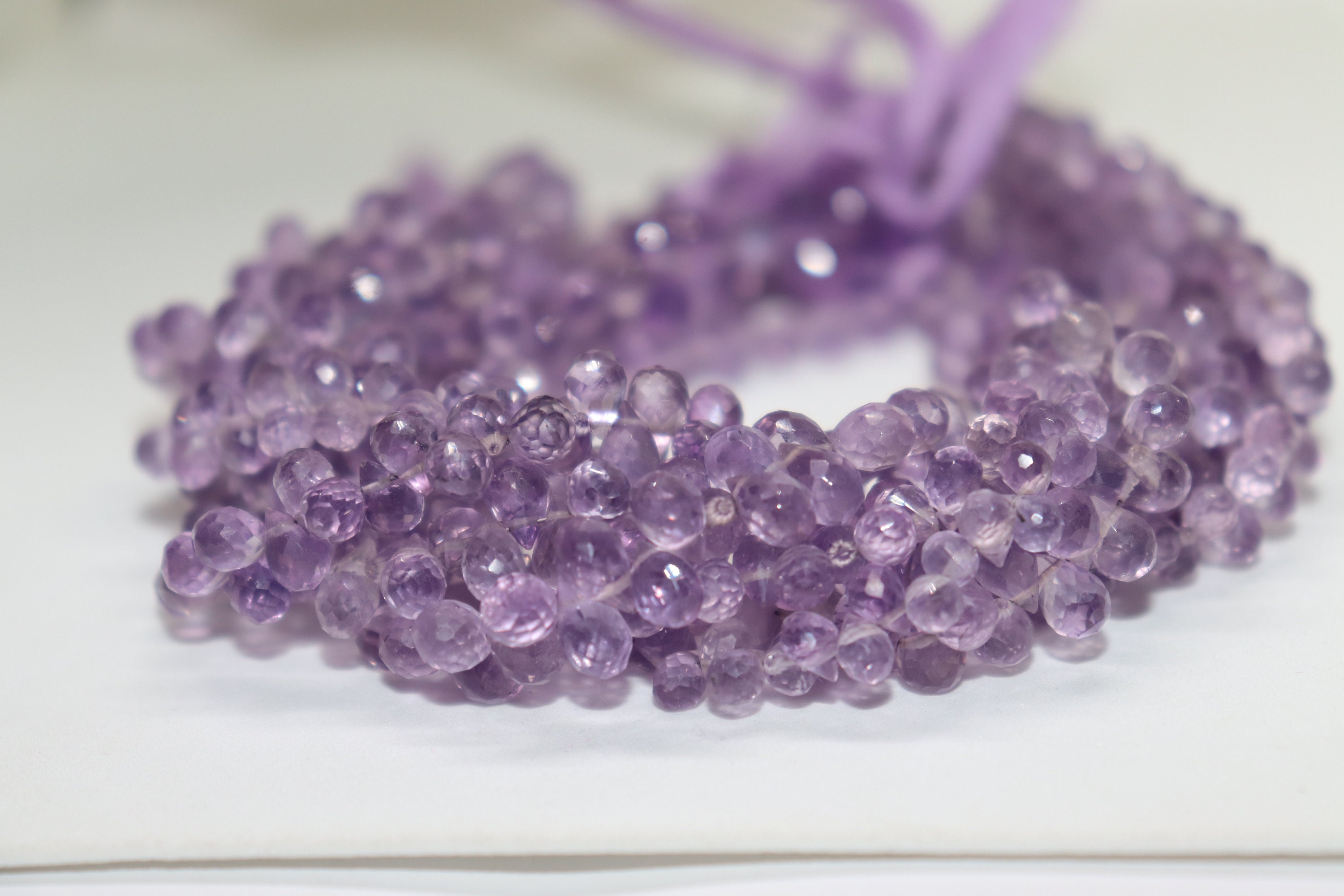 Brazil Amethyst Faceted Drops Shape Beads Brazil Amethyst - Etsy