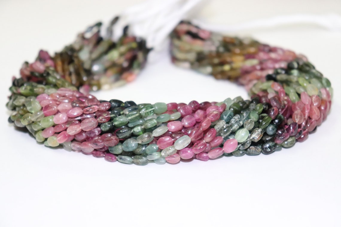 On Sale Multi Tourmaline Smooth Oval Shape Beads Tourmaline | Etsy