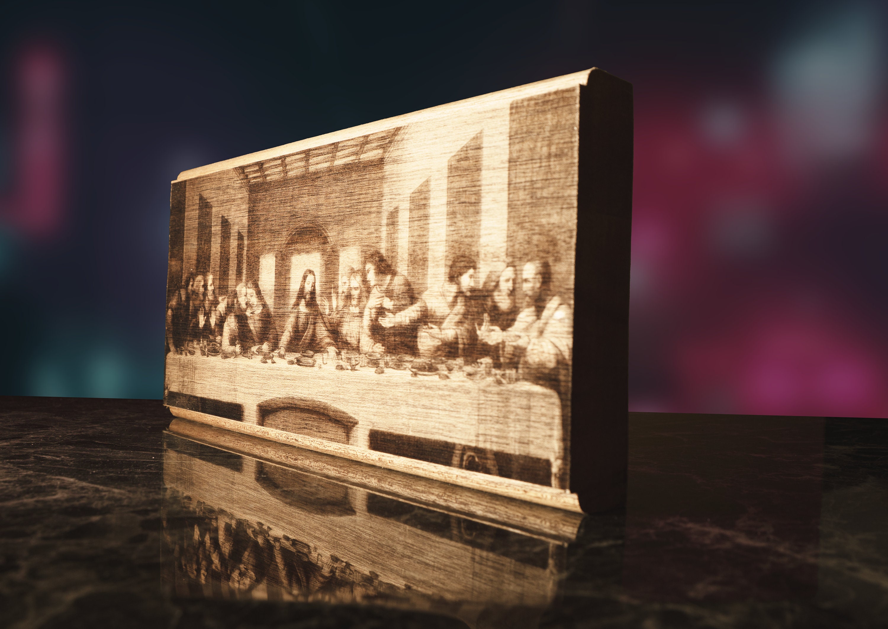 The Last Supper - Engraved Wooden Panel - Etsy Australia