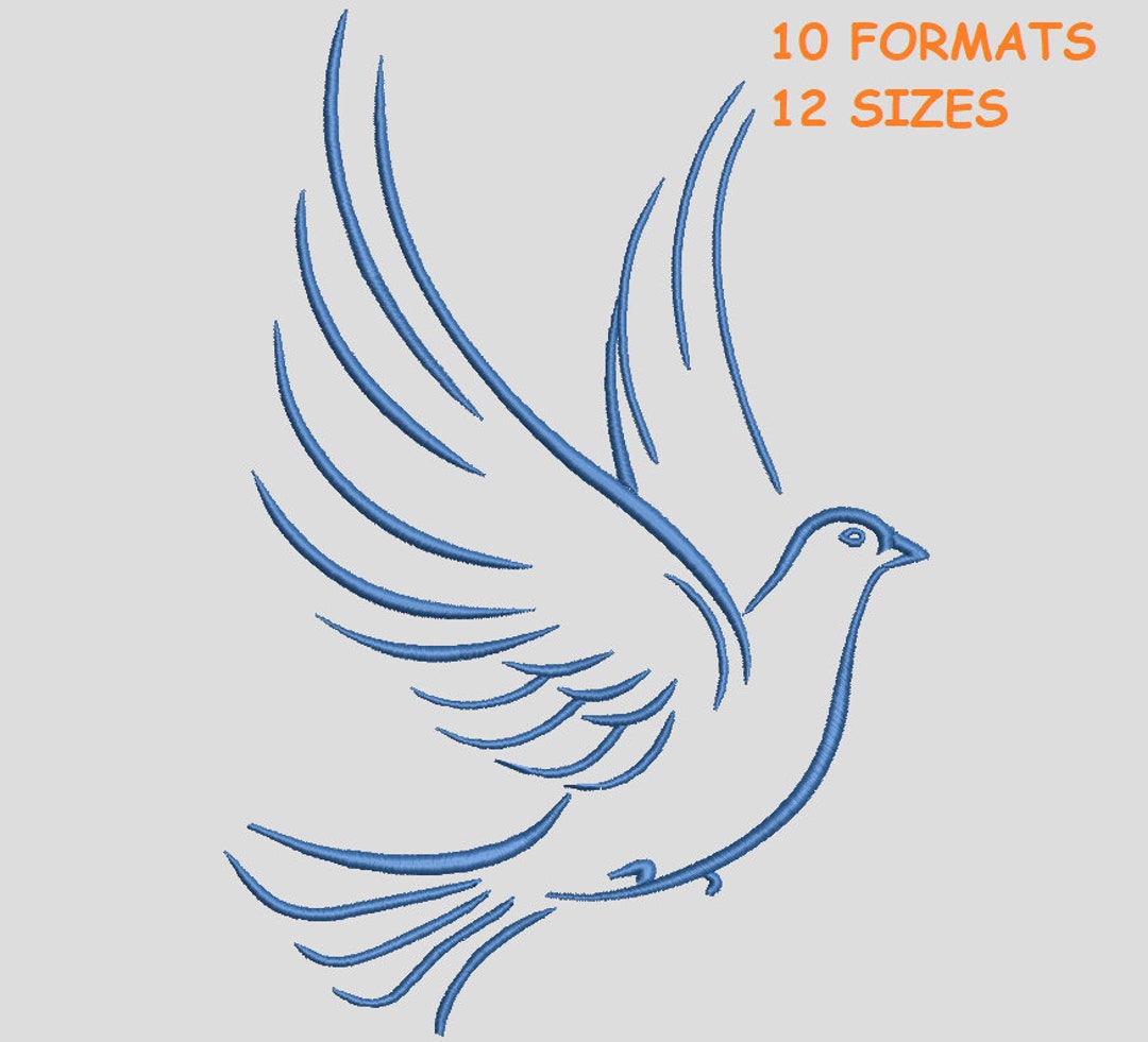 Dove Embroidery, Dove Embroidery Design - Instant Download - Etsy