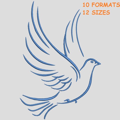 Dove Embroidery Dove Embroidery Design Instant Download - Etsy