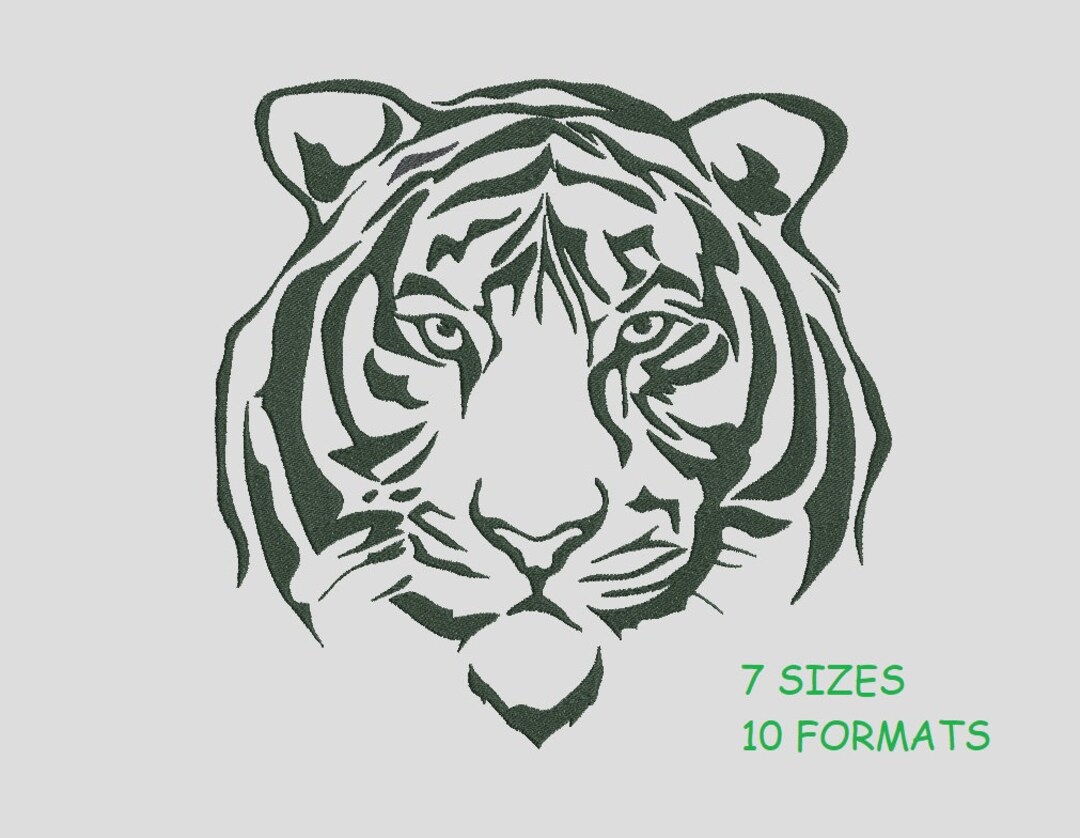 Tiger Embroidery Design,tiger Head Designs,tiger Designs - Instant ...