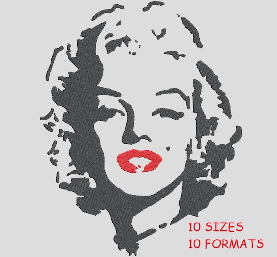 Marilyn Monroe Embroidery DesignMarilyn Monroe head designs | Etsy