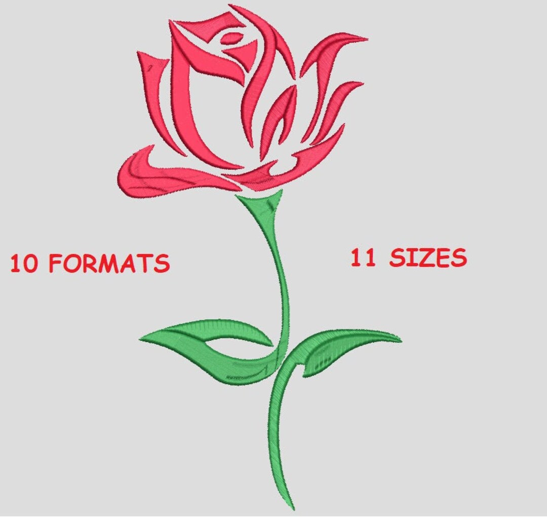 The Rose Embroidery Design,rose Designs - Instant Download - Etsy