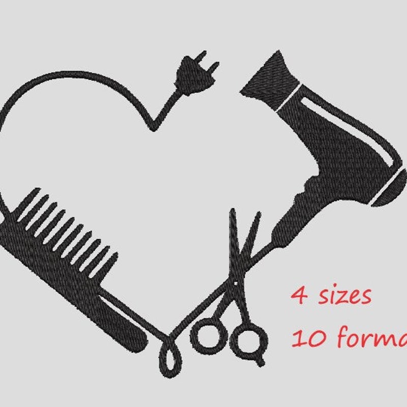 Hair Stylist Embroidery Design - Etsy