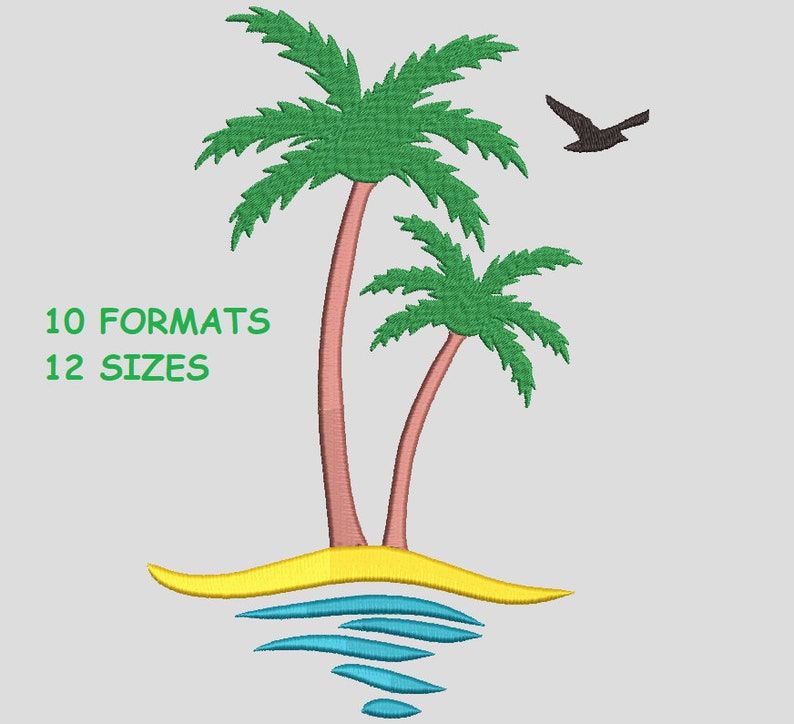 Palm Embroidery Design,palm Tree Designs Instant Download - Etsy