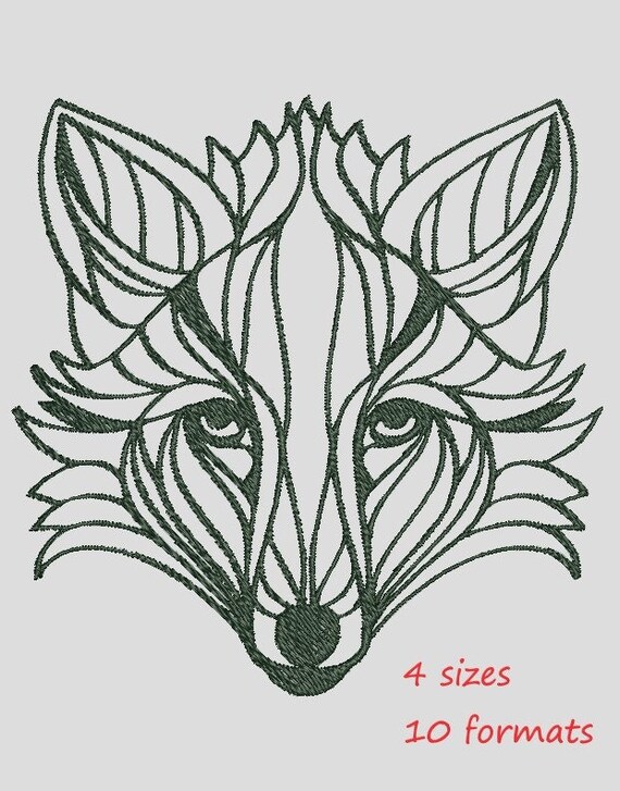 Wolf Embroidery Design Wolf Designs Wolf Design Instant - Etsy