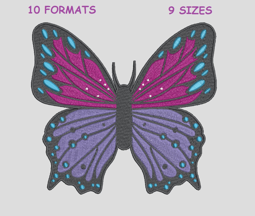 Butterfly Embroidery,butterfly Design, Embroidery File, Butterflies and ...