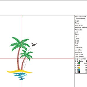 Palm Embroidery Design,palm Tree Designs - Instant Download - Etsy
