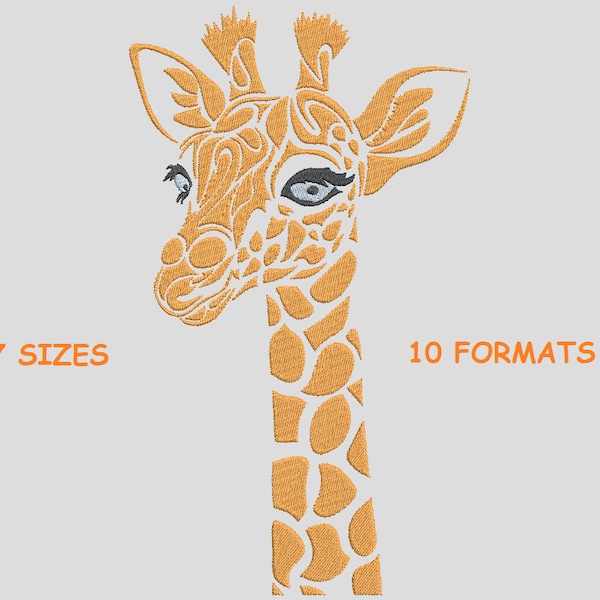 Giraffe Embroidery - Etsy