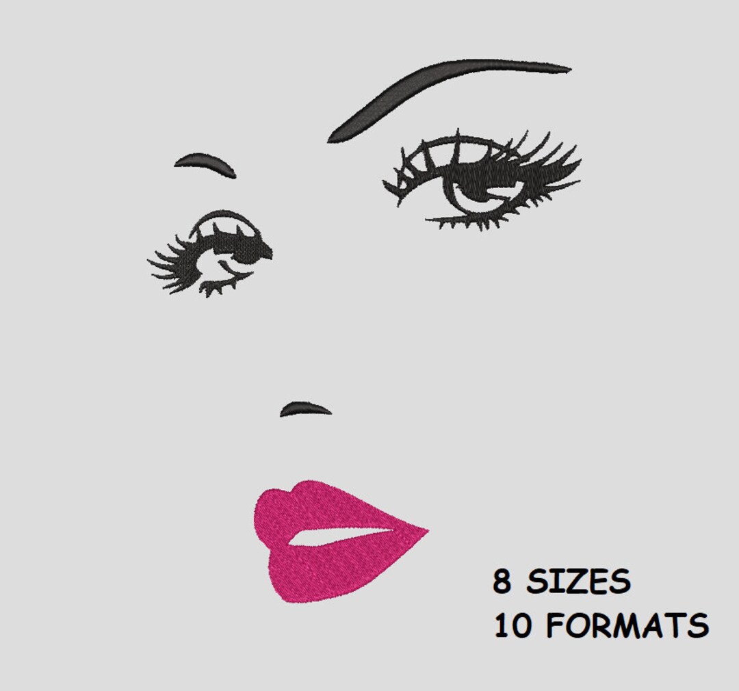 Girl Embroidery Design, Face Girl Embroidery Designs,woman Face ...