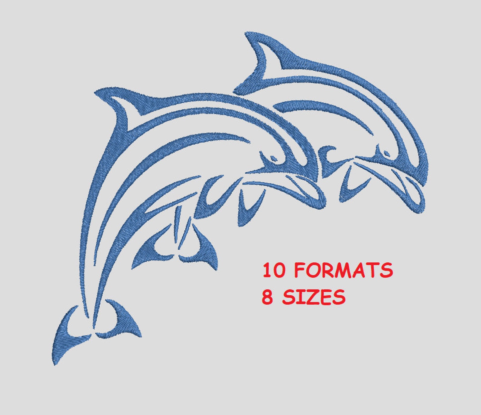Dolphins Embroidery,dolphins Embroidery Design - Instant Download - Etsy