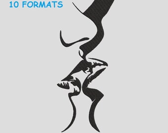 Embroidery Design: Kiss - Etsy