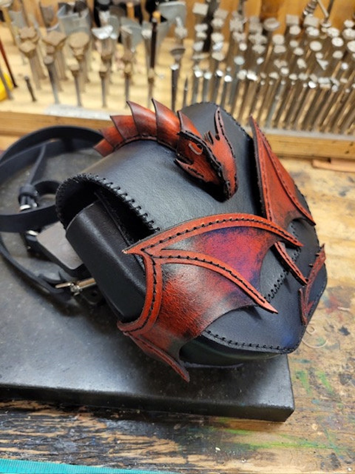 Dragon, Pouch, Bag, Leather Dragon Bag, Crossbody Dragon Bag ...