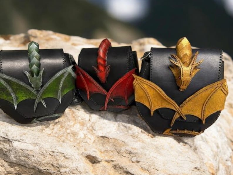 3D Dragon Leather Bag: Ren Faire Belt Bag, Crossbody, or Mini Backpack ...