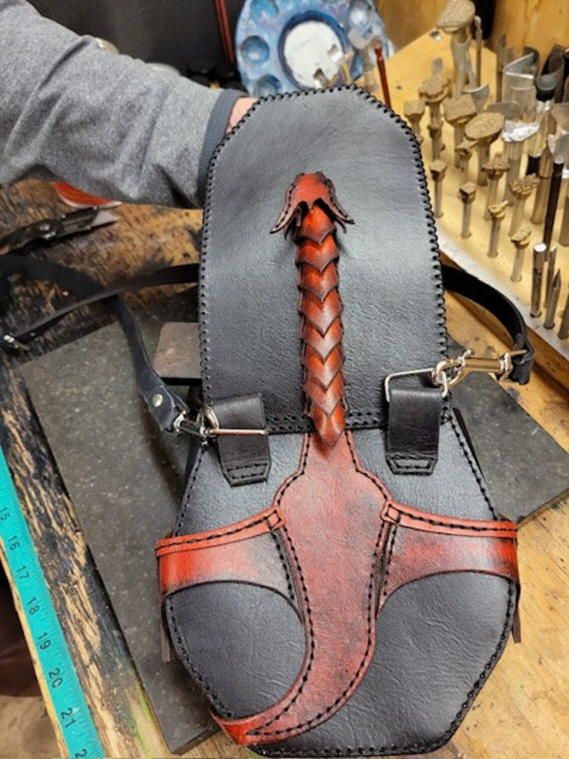 Dragon, Pouch, Bag, Leather Dragon Bag, Crossbody Dragon Bag ...