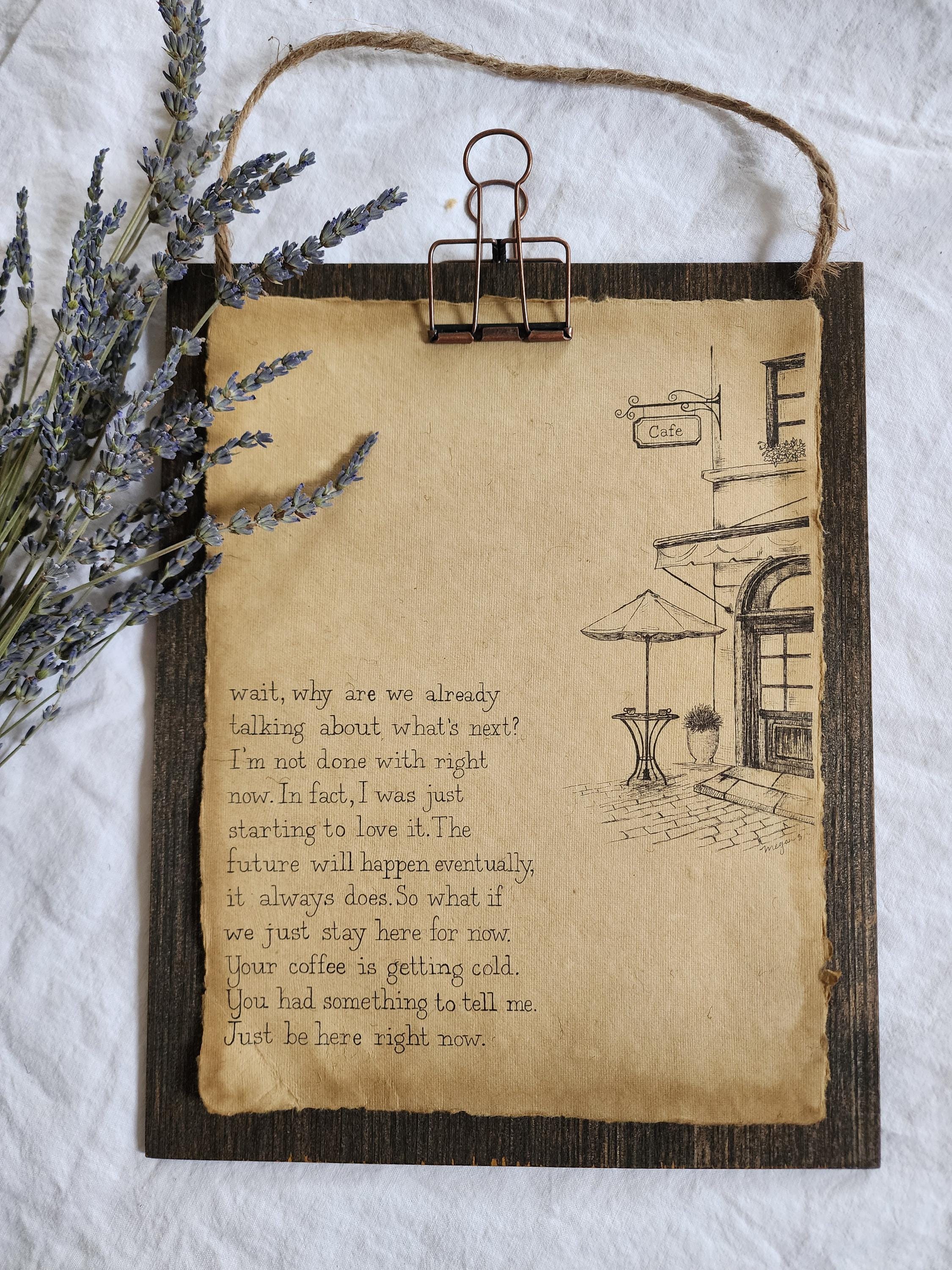 Vintage Inspired Original Hand Drawn & Hand Lettered Print for Display ...
