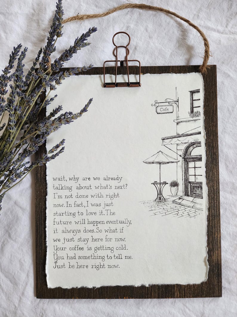 Vintage Inspired Original Hand Drawn & Hand Lettered Print for Display ...