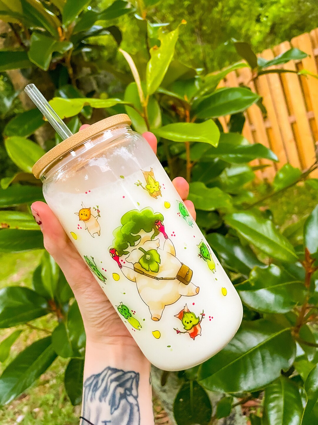 160z Glass Cup/ Anime Inspired Glass/ Video Game/ Glass Cup With Lid ...