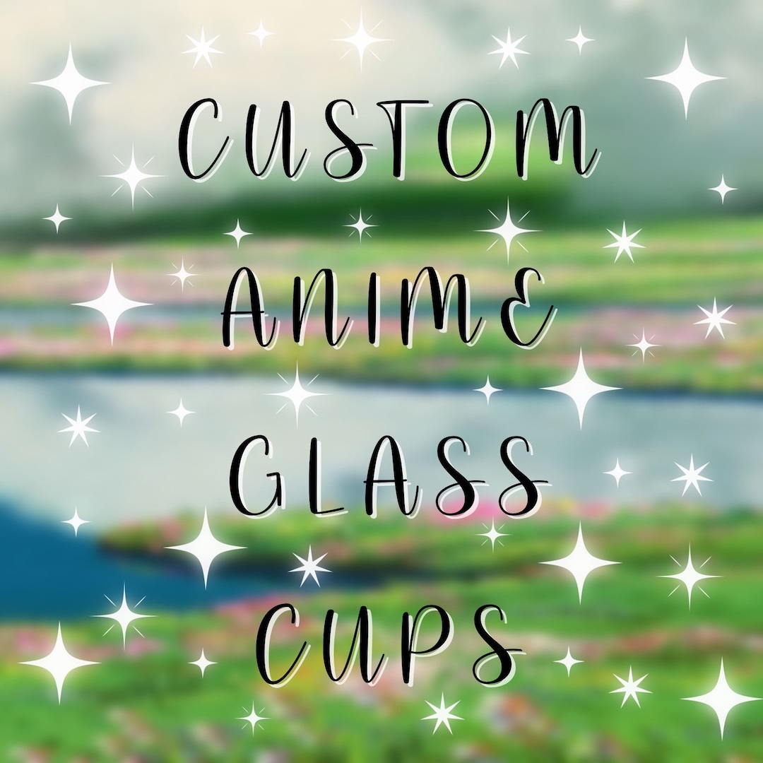 160z Glass Cup/ Anime Inspired Glass Cup/ Custom / Glass Cup With Lid ...