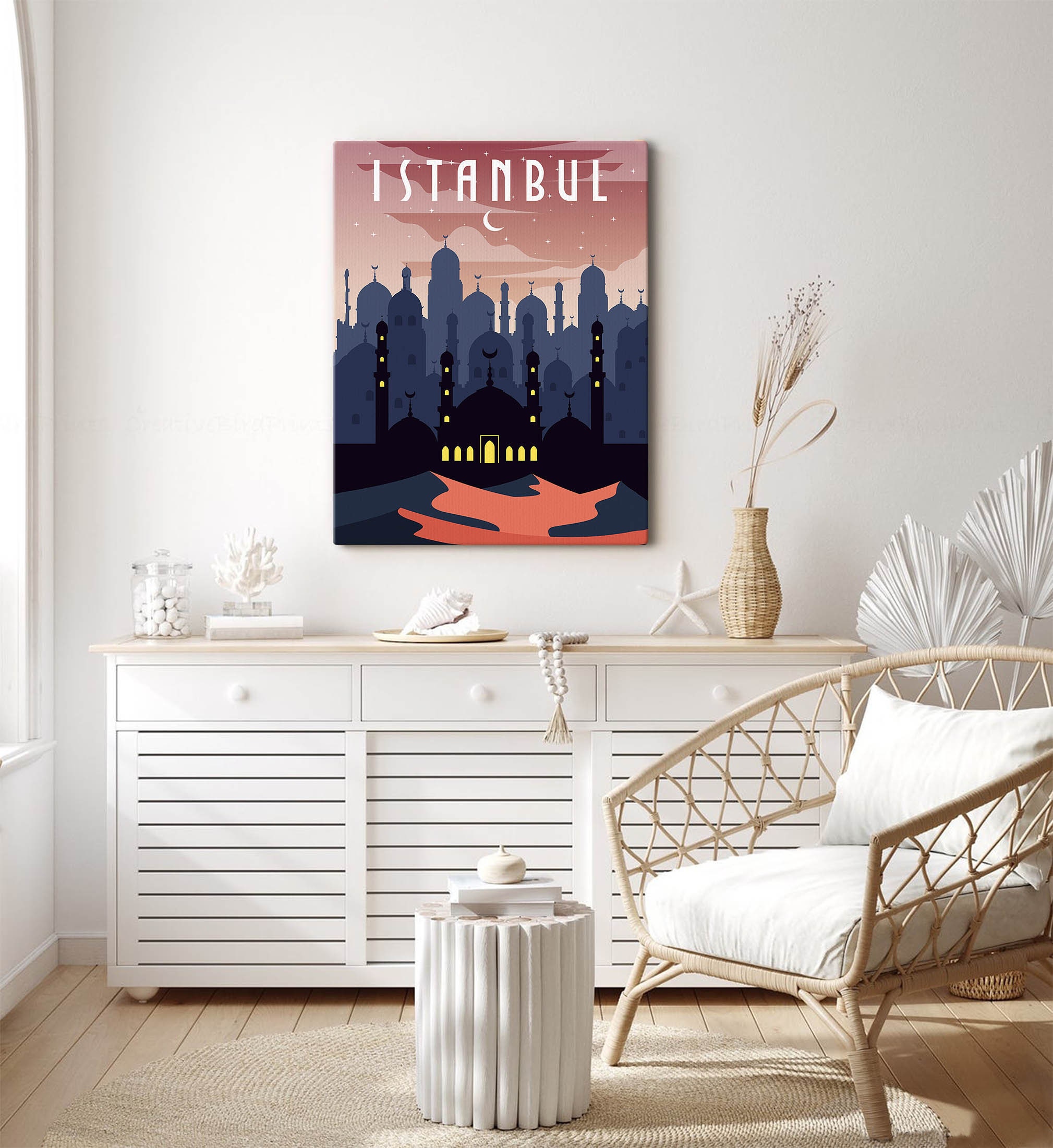 Istanbul Travel Poster Istanbul Turkey Travel poster Canvas | Etsy