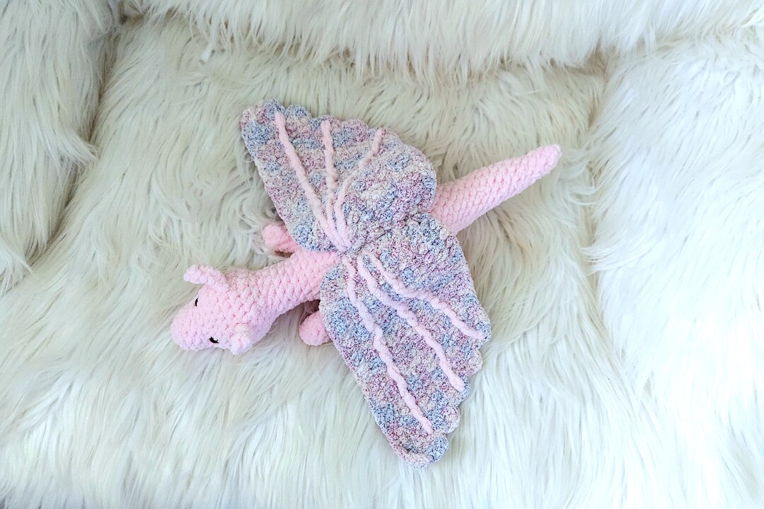 Dragon Plush Toy, Mythical Creature Toy, Fantasy Toy, Pink Dragon ...