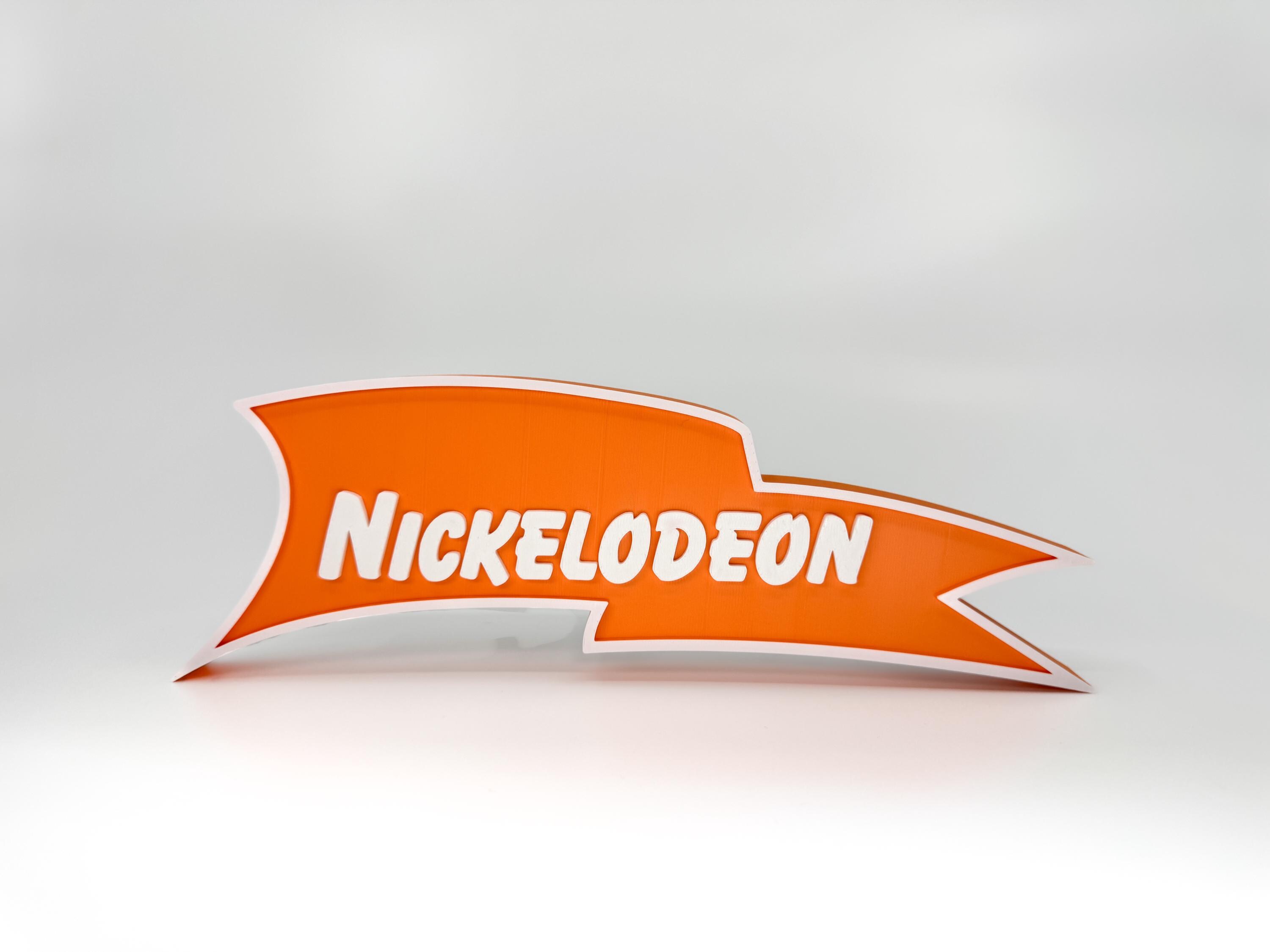Nickelodeon Flag Logo Retro Sign — 90s Nostalgia Decor, Handcrafted ...