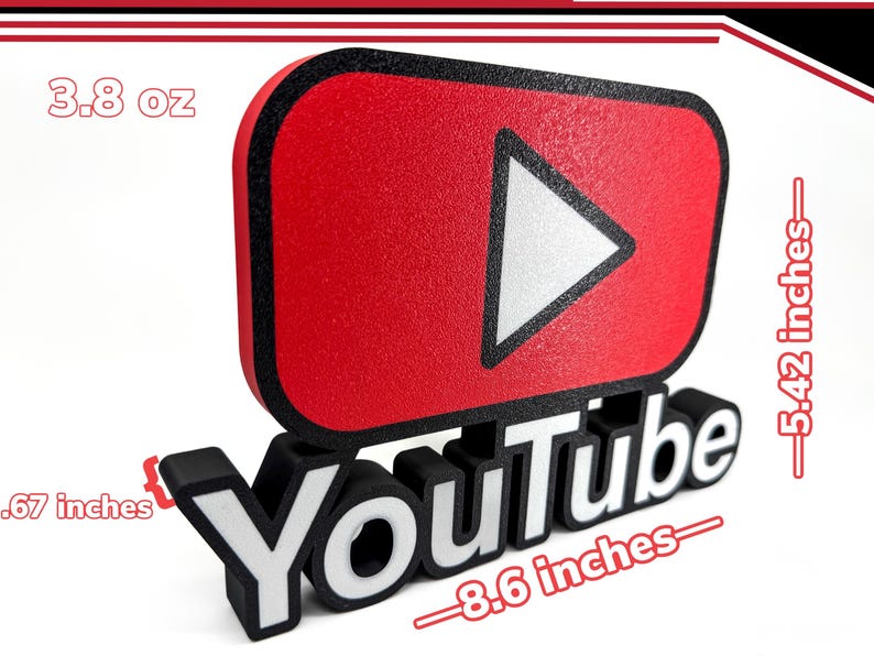 Youtube Logo Decoration Sign - Etsy