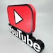 Youtube Logo Decoration Sign - Etsy