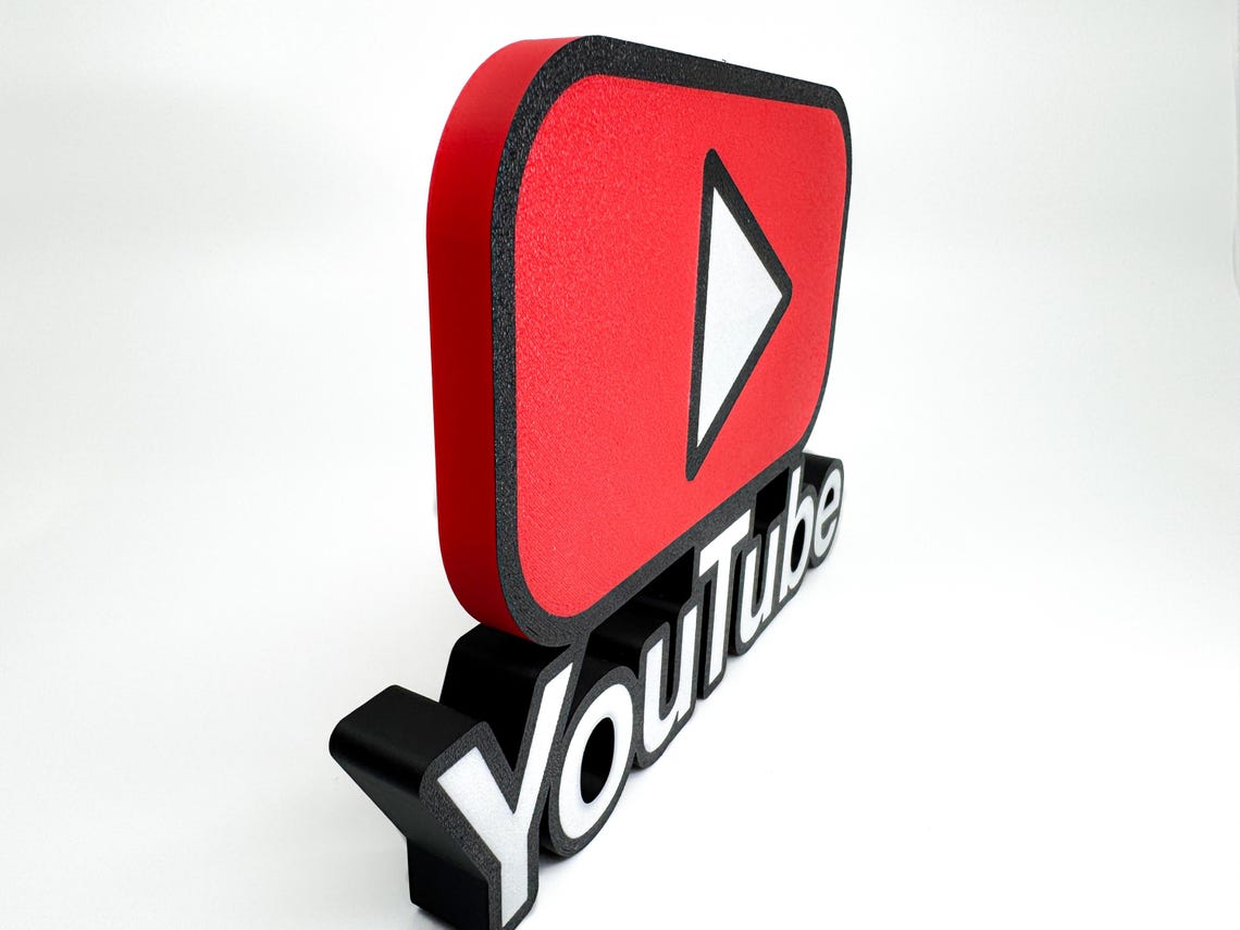 Youtube Logo Decoration Sign - Etsy
