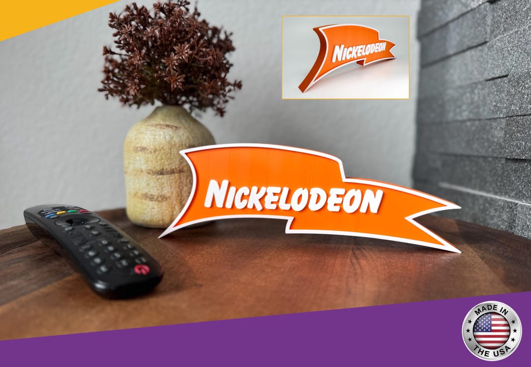Nickelodeon Flag Logo Sign - Etsy
