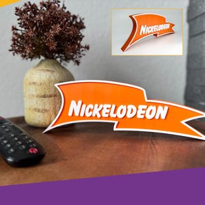 Nickelodeon Flag Logo Sign - Etsy