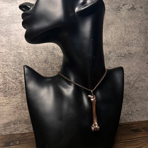 Real Rodent Femur // Electroformed Copper // Pendant Necklace - Etsy