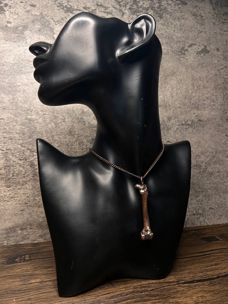 Real Rodent Femur // Electroformed Copper // Pendant Necklace - Etsy
