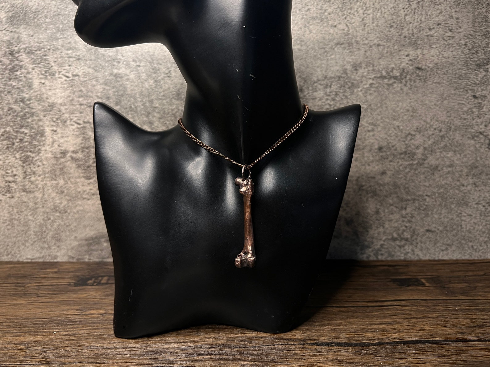 Real Rodent Femur // Electroformed Copper // Pendant Necklace - Etsy
