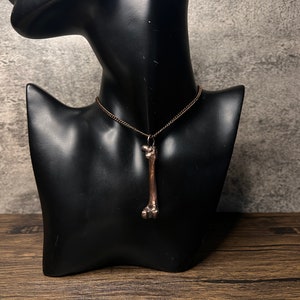 Real Rodent Femur // Electroformed Copper // Pendant Necklace - Etsy