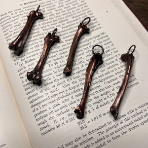 Real Rodent Femur // Electroformed Copper // Pendant Necklace - Etsy