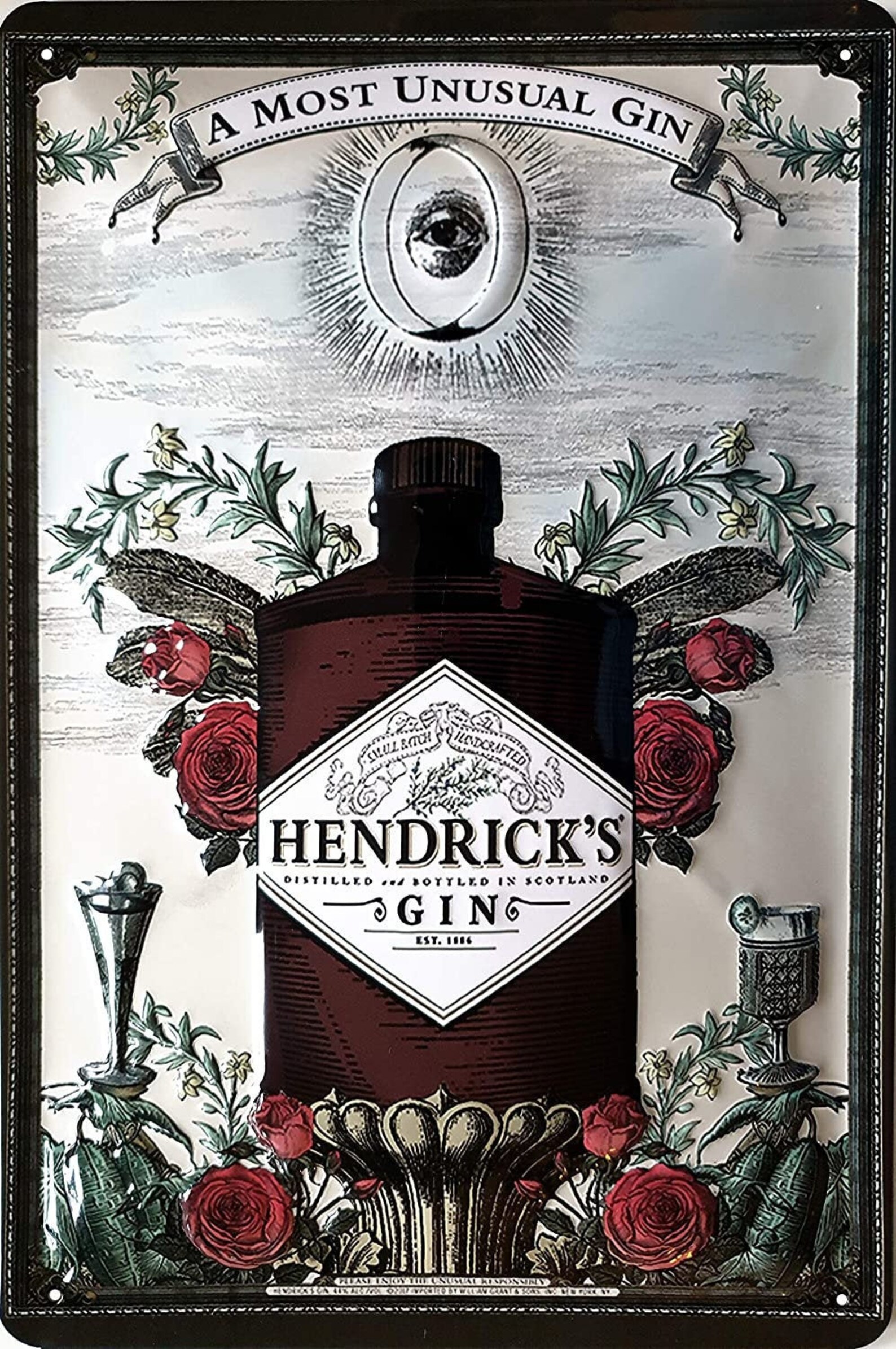 Hendricks Gin Retro Tin Sign Nostalgia Whisky Bar Decoration - Etsy Canada